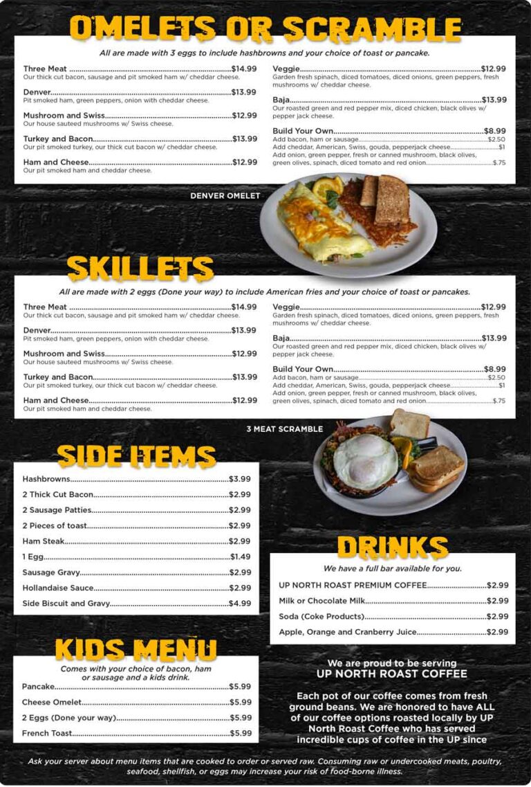 Menu | Mo's Pub | Escanaba MI